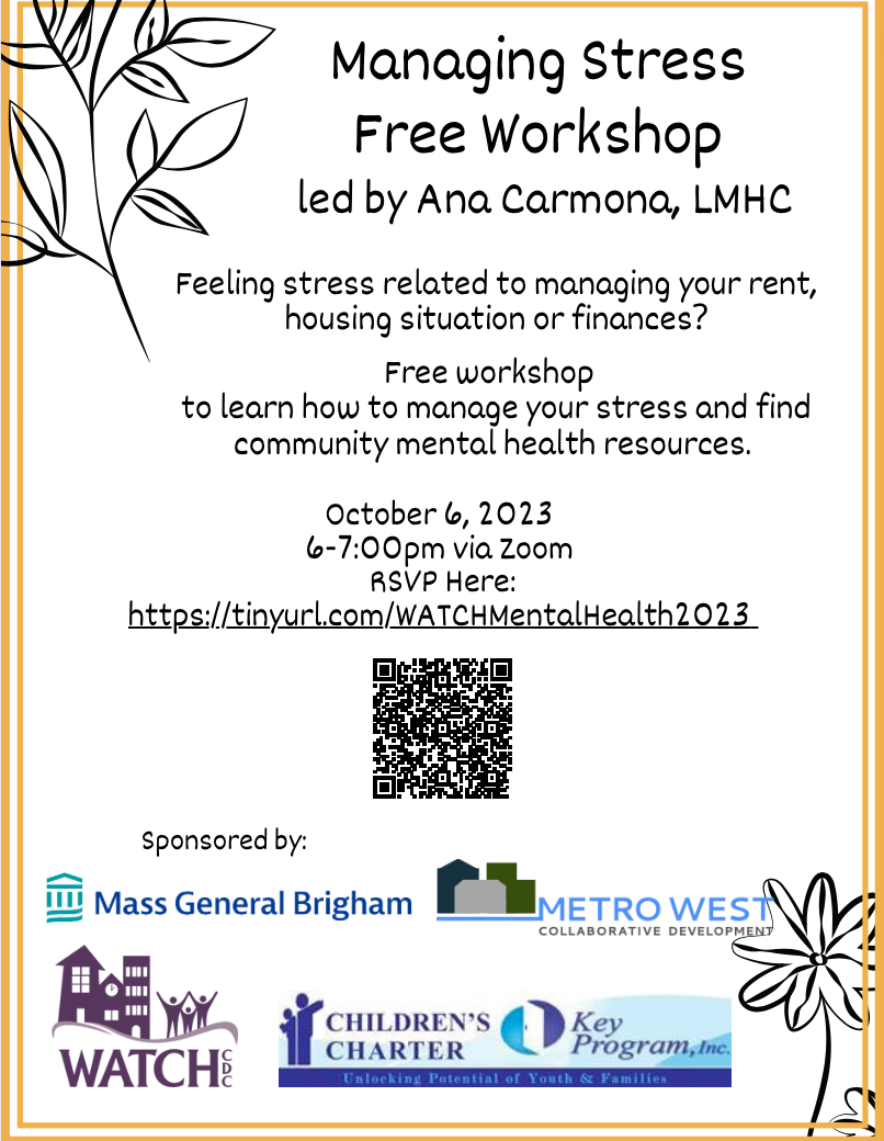 Managing Stress Workshop/Gestión del estrés - WATCH CDC